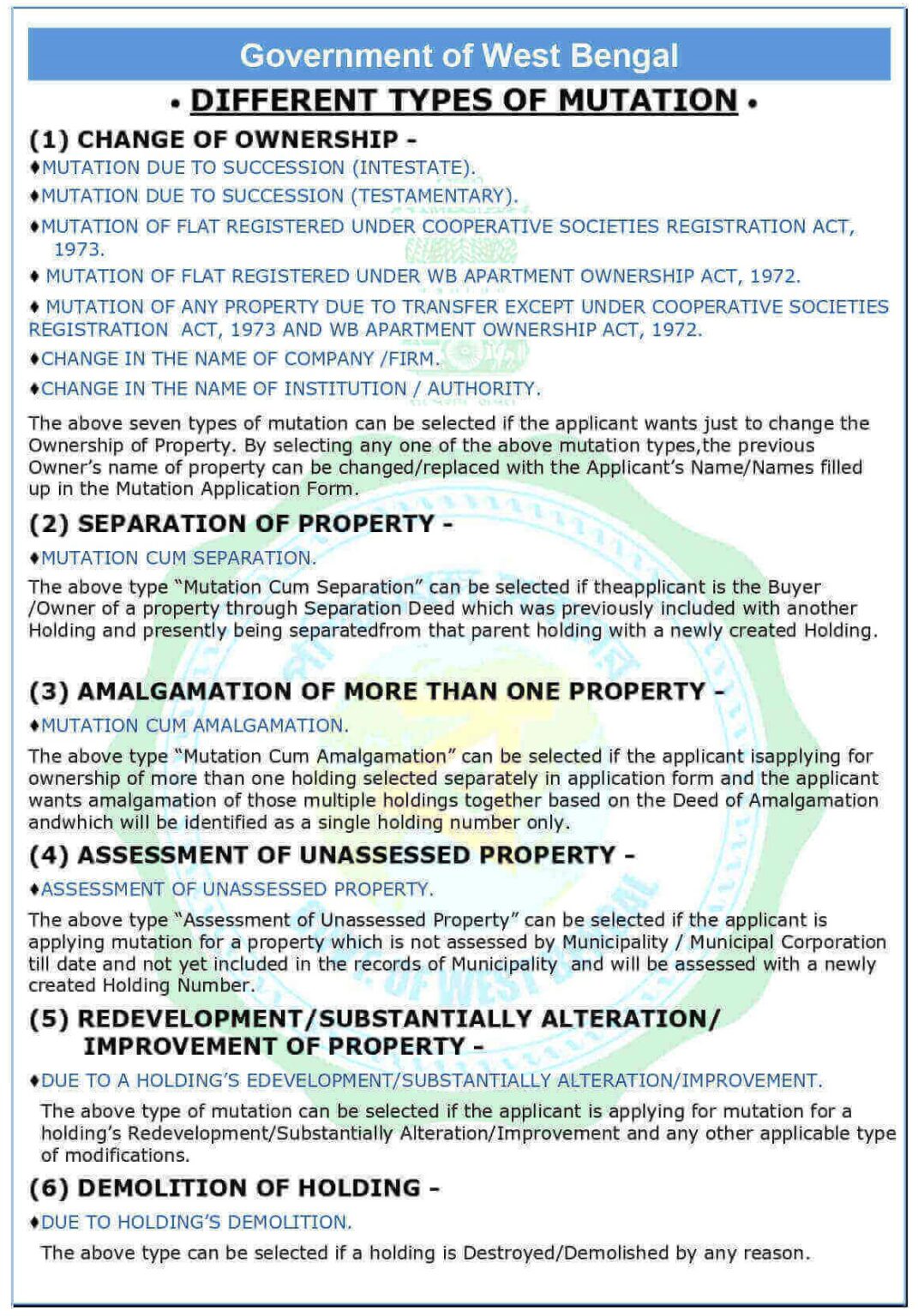 Bidhannagar Municipal Corporation Online Mutation 6 Easy Process