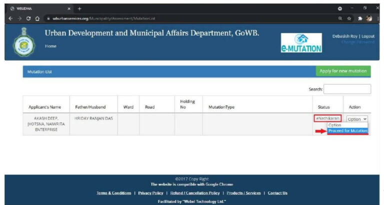 Bidhannagar Municipal Corporation Online Mutation 6 Easy Process